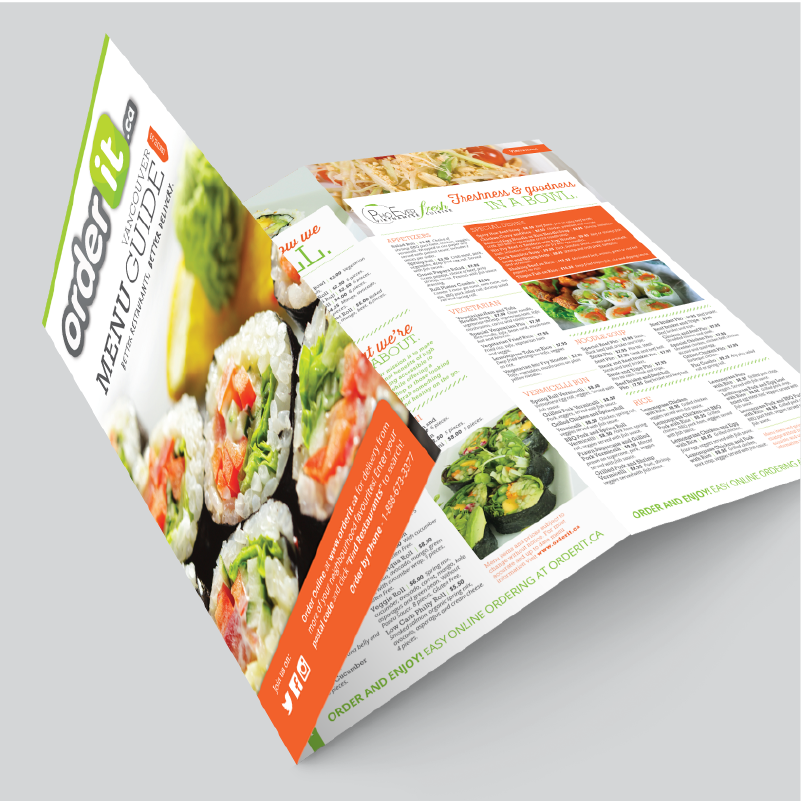 OrderIt Vancouver Menu Guide Design - HT Designs